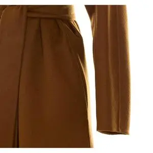 Max Mara Belted Wool Blend Coat - Brown