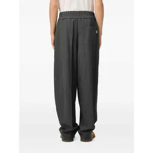 AMI Paris Grey Trousers Regular & Straight-leg Trousers - Gray