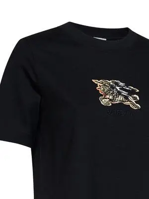 Burberry Equestrian Knight Design Cotton T-shirt - Multicolor