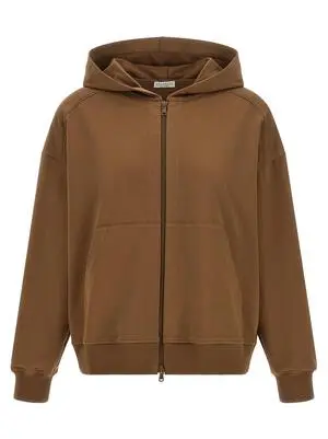 Brunello Cucinelli Shiny Trims' Hoodie - Brown