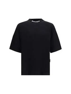 Palm Angels Classic T-shirt With Oversized Back Logo - Black