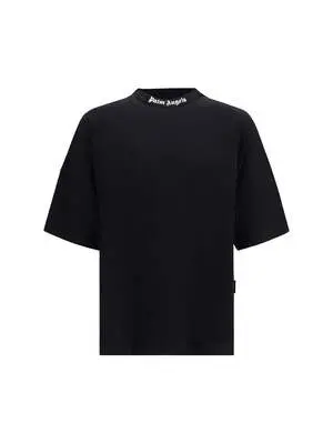 Palm Angels Classic T-shirt With Oversized Back Logo - Black
