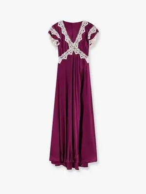 Alberta Ferretti Viscose Long Dress - Multicolor