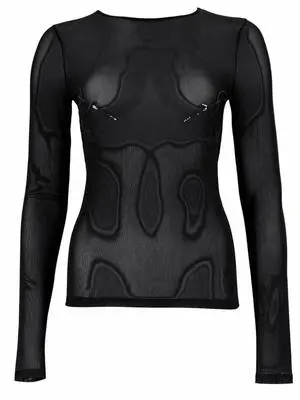 JEAN PAUL GAULTIER Long Sleeve Top - Black