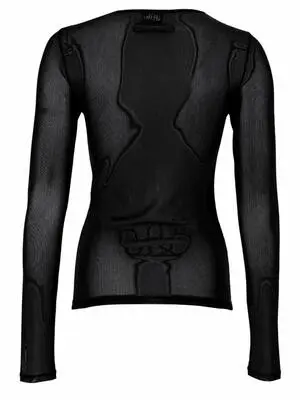 JEAN PAUL GAULTIER Long Sleeve Top - Black