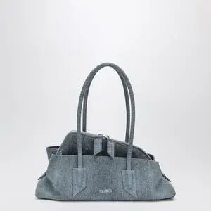 Attico La Passeggiata Small Washed Denim Top Handle Bag - Blue