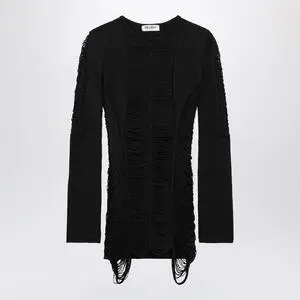 Attico Viscose Mini Dress - Black
