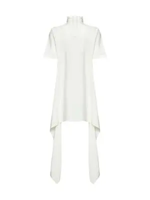 Alaïa Cream White Cady Asymmetric Top