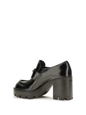 Prada Leather Heeled Loafers