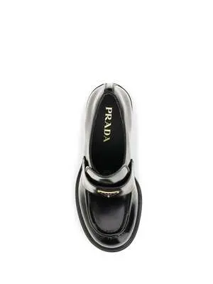 Prada Leather Heeled Loafers