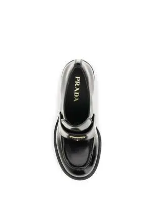 Prada Leather Heeled Loafers