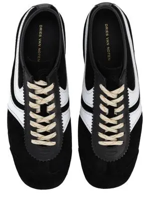 Dries Van Noten Suede Sneaker - Black