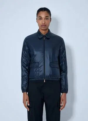 Moncler Lanset Packable Short Down Shirt Jacket - Blue