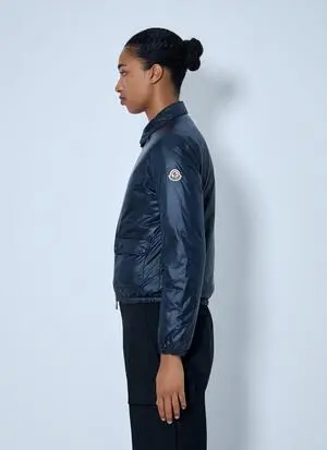 Moncler Lanset Packable Short Down Shirt Jacket - Blue