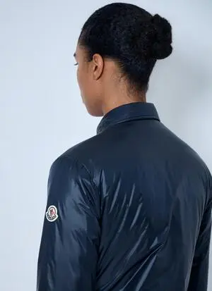 Moncler Lanset Packable Short Down Shirt Jacket - Blue
