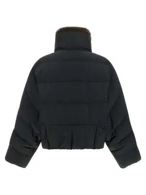Brunello Cucinelli Cropped Down Jacket - Black