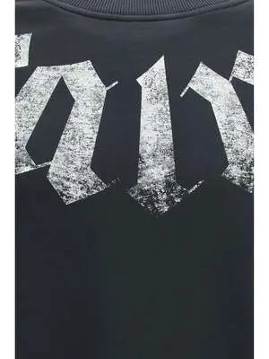Palm Angels Big Neck Logo Sweatshirt - Black
