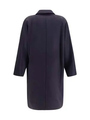 Max Mara Double Breasted Wool Drap Coat
