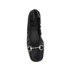 Gucci Leather Ballet Flats - Black