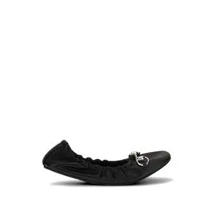Gucci Leather Ballet Flats - Black