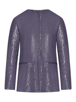 Giorgio Armani Blazer In Fabric Embroidered With Sequins With A Degraded Effect - Multicolor