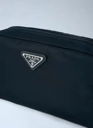 Prada Compact Nylon Pouch - Black