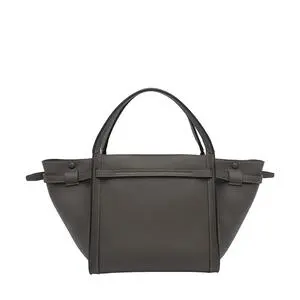 TOD'S Leather T Signature Shopping Bag - Gray