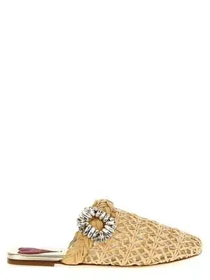 ROGER VIVIER Bab Viv Mules - Cream