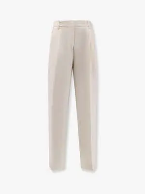TOTEME Double-pleat Fluid Viscose Trousers - Cream