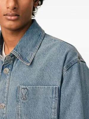 AMI Paris De Coeur Denim Shirt