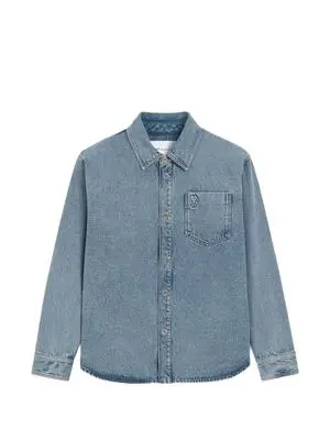 AMI Paris De Coeur Denim Shirt - Multicolor