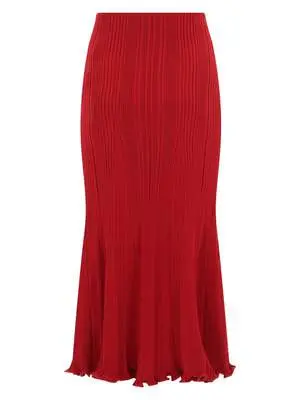 SELF-PORTRAIT Viscose Midi Skirt
