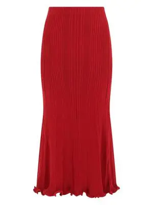 SELF-PORTRAIT Viscose Midi Skirt