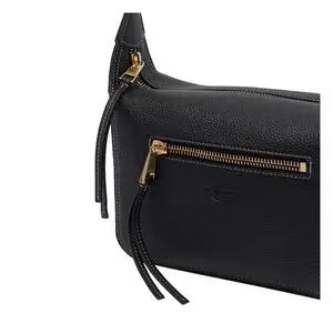 TOD'S Mini Leather Metal Dots Shoulder Bag - Black