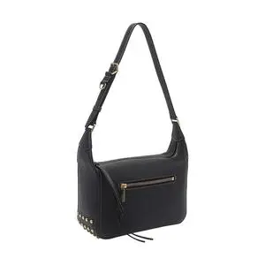 TOD'S Mini Leather Metal Dots Shoulder Bag - Black