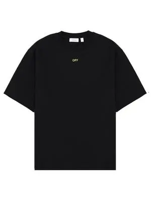 Off-White T-shirt With Logo - Black