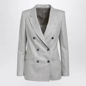 Tagliatore Double-breasted Wool And Cashmere Jacket - Gray