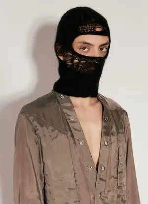 Rick Owens Knitted Hood - Black