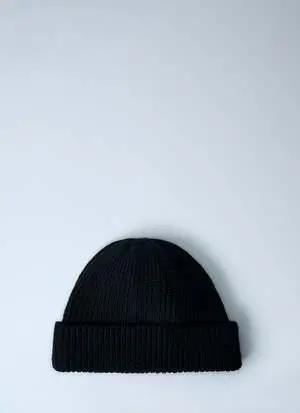 Prada Logo Motif Wool And Cashmere Beanie Hat