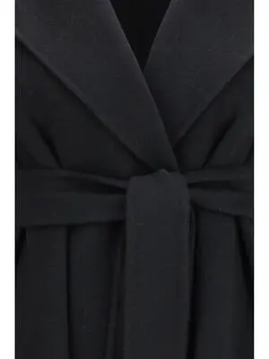 Max Mara Long Robe Coat - Black