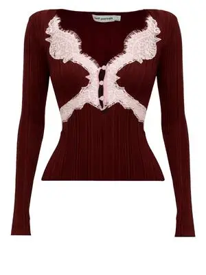 SELF-PORTRAIT Top With Lace Details - Multicolor