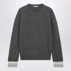 Prada Slate Grey Wool And Cashmere Sweater - Gray
