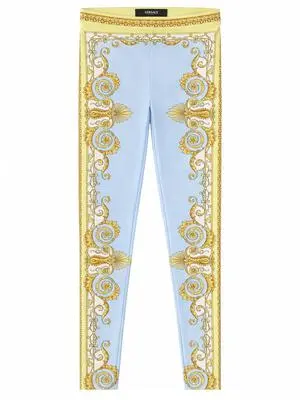 Versace Leggings With Baroque Print - Multicolor