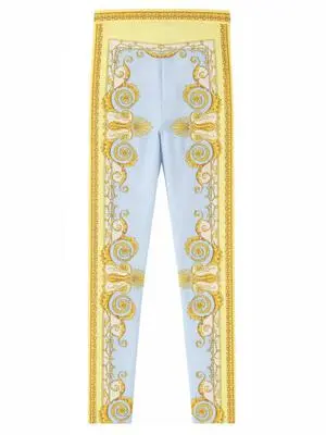 Versace Leggings With Baroque Print - Multicolor