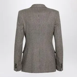 Tagliatore Houndstooth Wool Blend Blazer - Brown