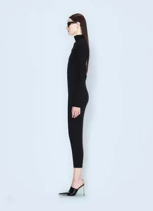 Off-White Off Stamp Ribbed Midi Dress
