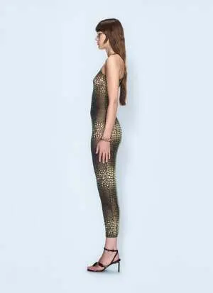 Off-White Crocodile Mesh Racer Dress
