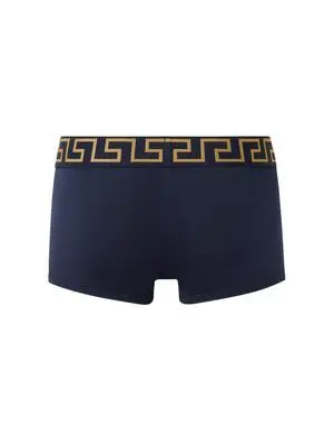 Versace Boxer Shorts With Greek - Blue