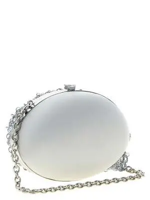 SELF-PORTRAIT Crystal Chain Clutch - Gray
