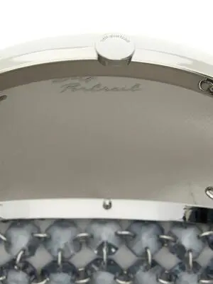 SELF-PORTRAIT Crystal Chain Clutch - Gray
